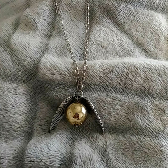 Warner Bros. | Jewelry | Golden Snitch From Harry Potter Necklace ...